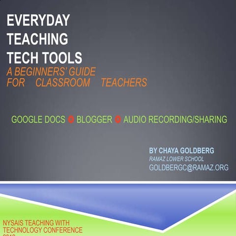 Everyday Teaching Tech Tools | PPT