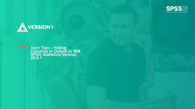 Tech Tips Hiding Columns In Output In Ibm Spss Statisticspptx
