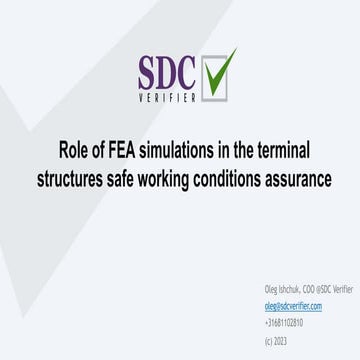 Role of FEA simulations in the terminal structures safe working ...