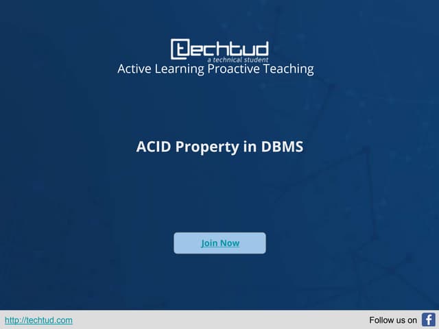 Transaction Properties in database | ACID Properties | PPTX