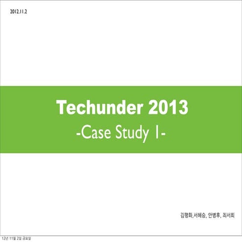 Techunder case1 | PPT