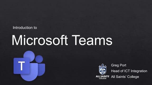 Microsoft Teams - User Guide Presentation | PDF
