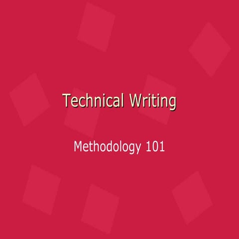Tech Writing | PPT