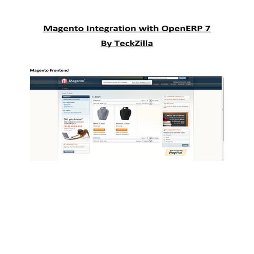 Magento Integration with OpenERP 7 | PDF