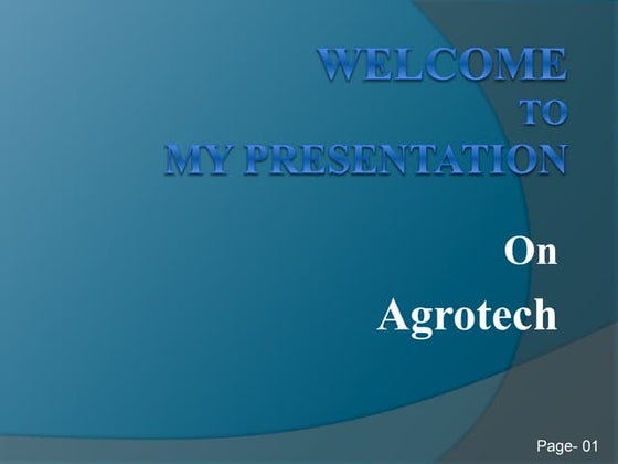 Agrotech (technical textile) | PPTX