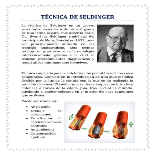Tecnica de seldinger | DOCX