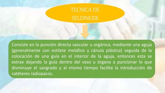 Procedimiento de seldinger | PPT