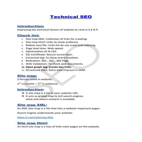 TECNICAL SEO FILE | DOCX