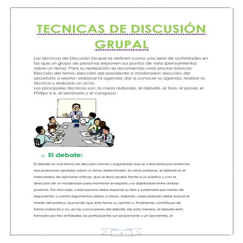 Tecnicas de discusión grupal | PDF