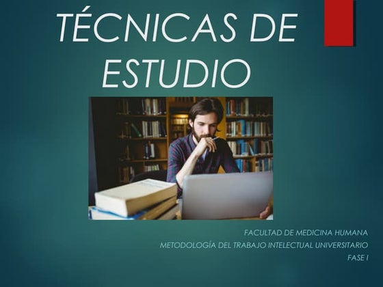 tecnicas y metodos de estudio | PPT