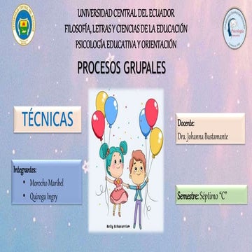 procesos grupales tecnicas de identificacion | PPTX
