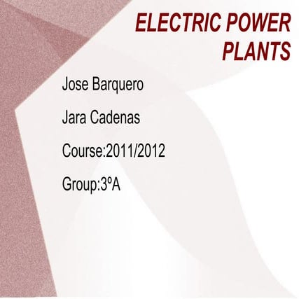 Electric power plants | PPT