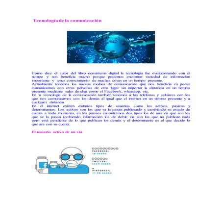 Tecnología de la comunicación | DOCX | Computing | Technology & Computing