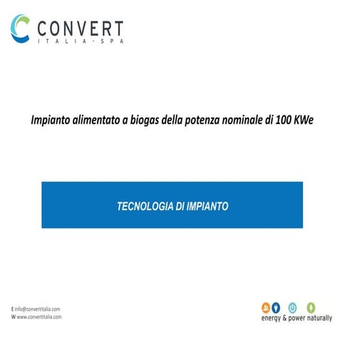 Tecnologia biogas 100 kwe | PDF
