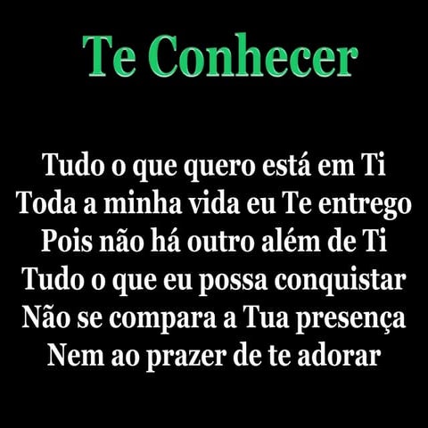Te Conhecer | PPTX
