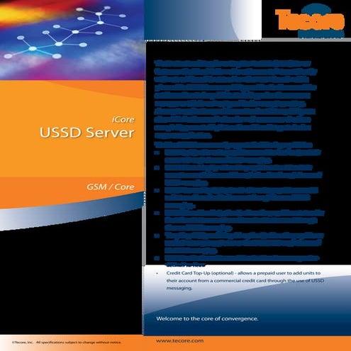 Tecore networks icoreussd-server | PDF
