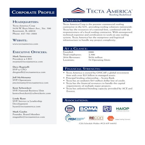 Tecta America Corporate Profile 2017 | PDF