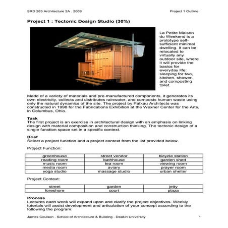 Tectonic design brief | PDF