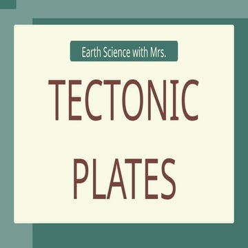 Tectonic Plates Science Educational Presentation in Green and Brown ...