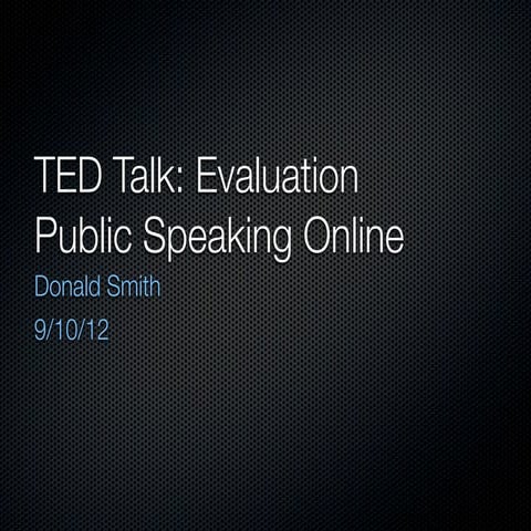 Ted Talk Eval. | PPT