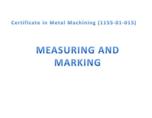 TLE9 Measuring and Marking tools | PPTX