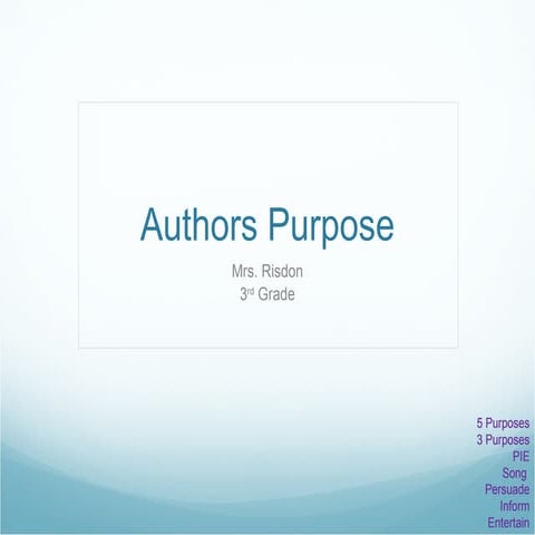 Authors purpose | PPTX