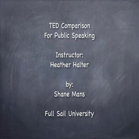 Ted comparison | PPT