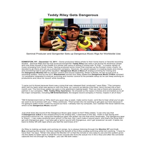 Teddy Riley Gets Dangerous | DOCX