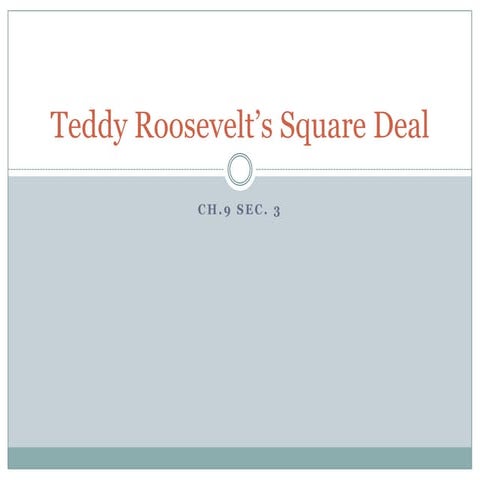 Teddy roosevelt’s square deal | PPT