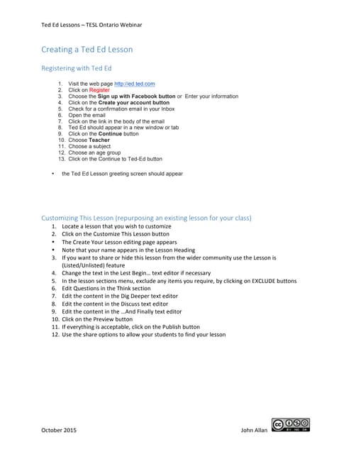 Creating a TED Ed lesson worksheet May 2017 | PDF