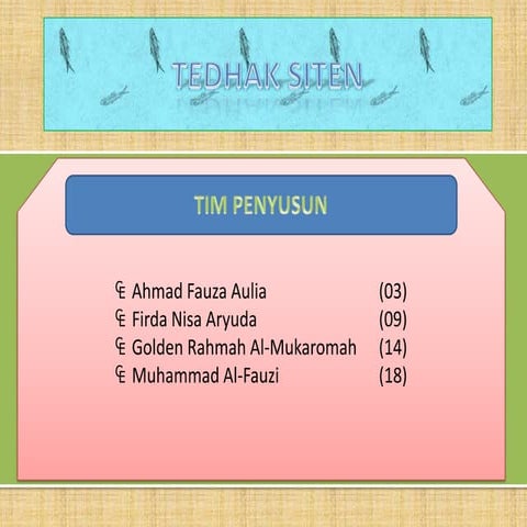 Tradisi tedhak siten | PPTX