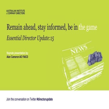 The Essential Director Update: 15 | PPT