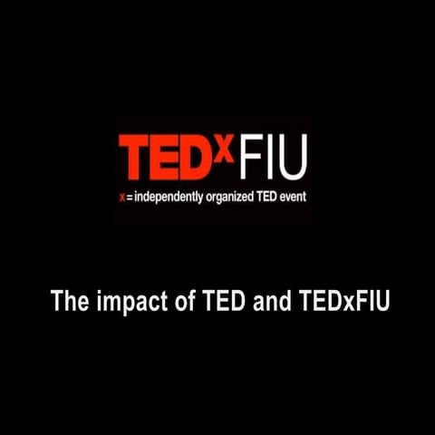 TEDxFIU Intro and Video Sponsorship Example | PPT