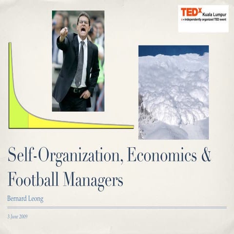 Self-Organization, Economics & Football Managers | KEY