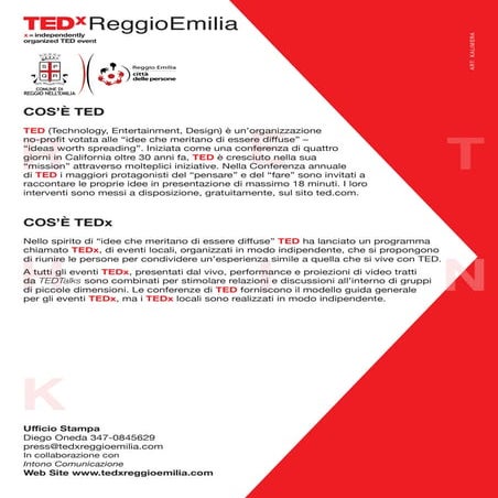 Tedx Torino brochure | PDF