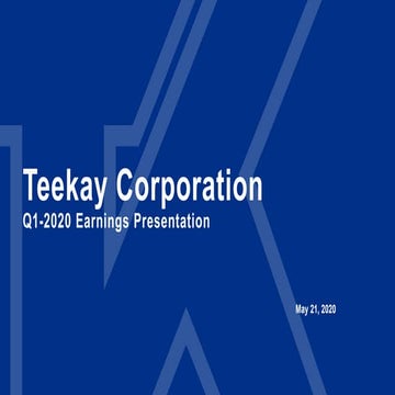 Teekay Corporation Q1 2020 Earnings Presentation | PDF