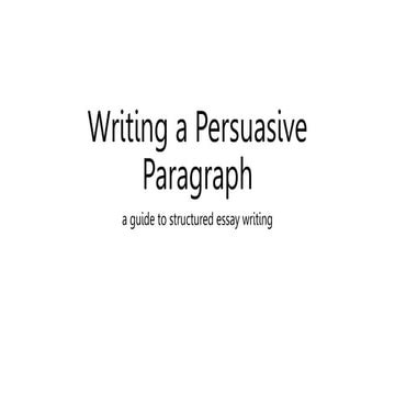 Writing a TEEL Paragraph | PPTX