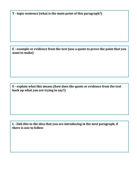 TEEL Essay structure | PPT | Science