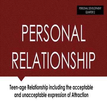 Teen-age Relationship including the acceptable and unacceptable ...