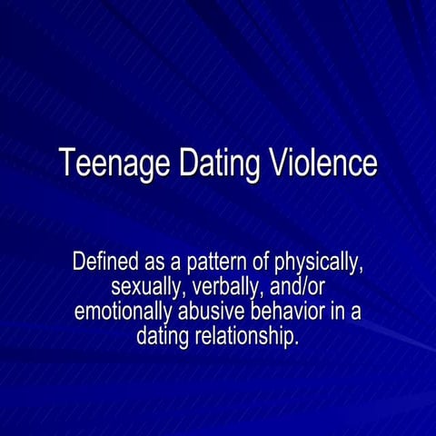Teen Dating Violence 101 | PPT