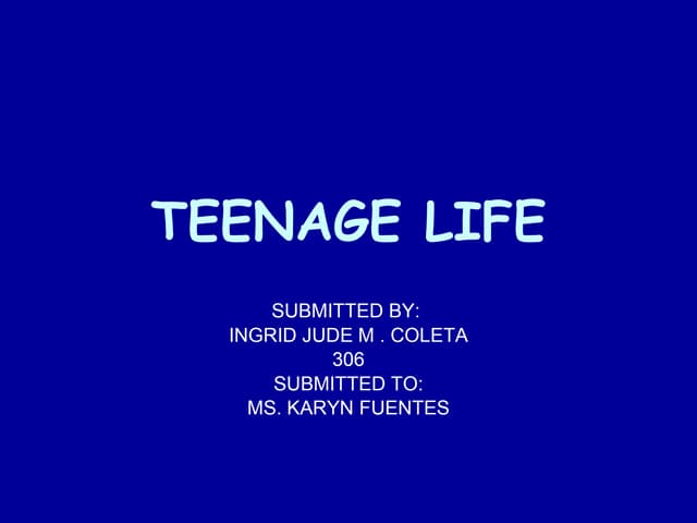 Teen Life | PDF