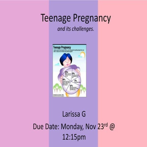 Teenage pregnancy | PPTX | Pregnancy | Reproductive Health