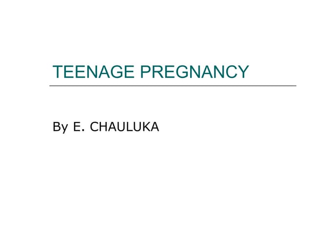 ADOLESCENT PREGNANCY.pptx TEENAGE PREGNANCY | PPTX