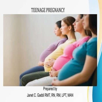 TEENAGE PREGNANCY PPT for youth symposium | PPTX
