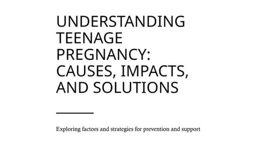 Teenage pregnancy.... | PPTX