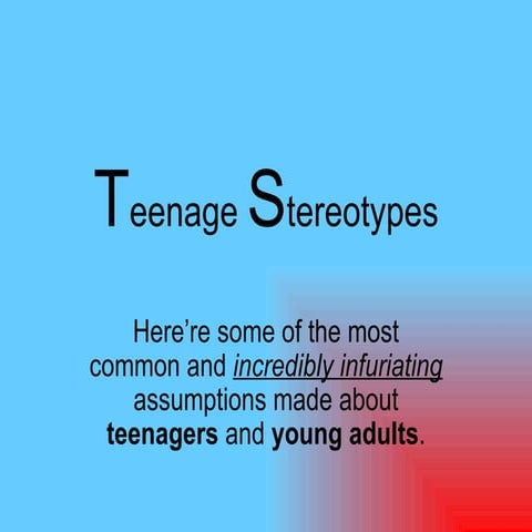Teenage stereotypes | PPT