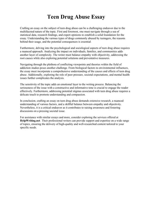 Teenage Drug Abuse Essay.pdf