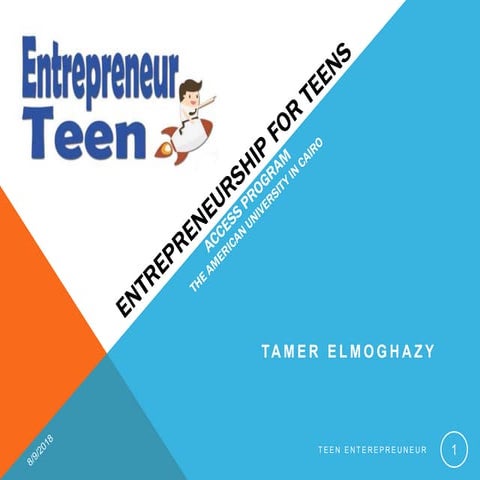 Entrepreneurship for teenagers | PPTX