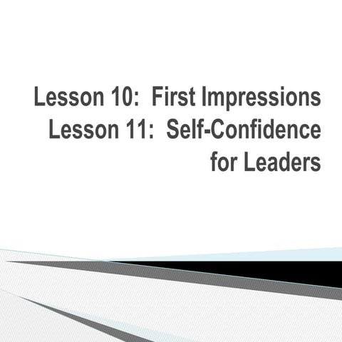 Teen leadership lesson_first_impression (1) | PPTX | Dating | Family ...