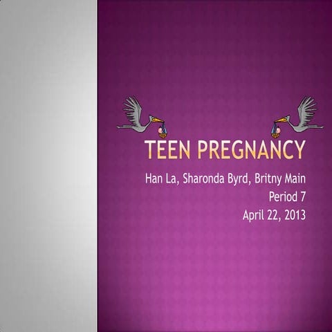 Teenage Pregnancy | PPTX